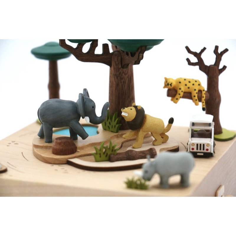 Safari - Music Round & Round Music Box - Wooderful life Boite à musique ...