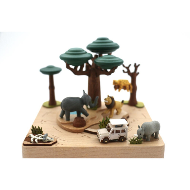Safari - Music Round & Round Music Box - Wooderful life Boite à musique ...