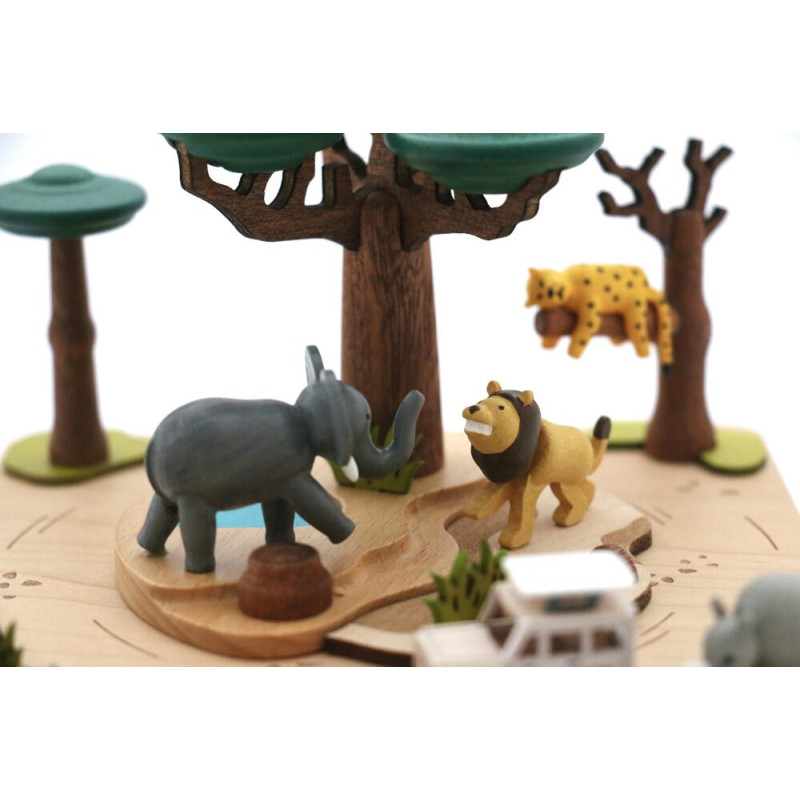 Safari - Music Round & Round Music Box - Wooderful life Boite à musique ...
